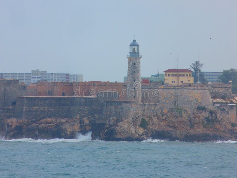 Havana, Sea View, Cuba. Lighthouse and House Stock Photo - Image of ...