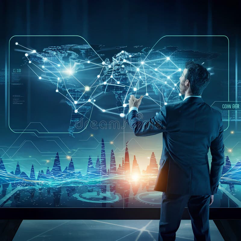 Global Networking and International Communication AI Generated Stock ...