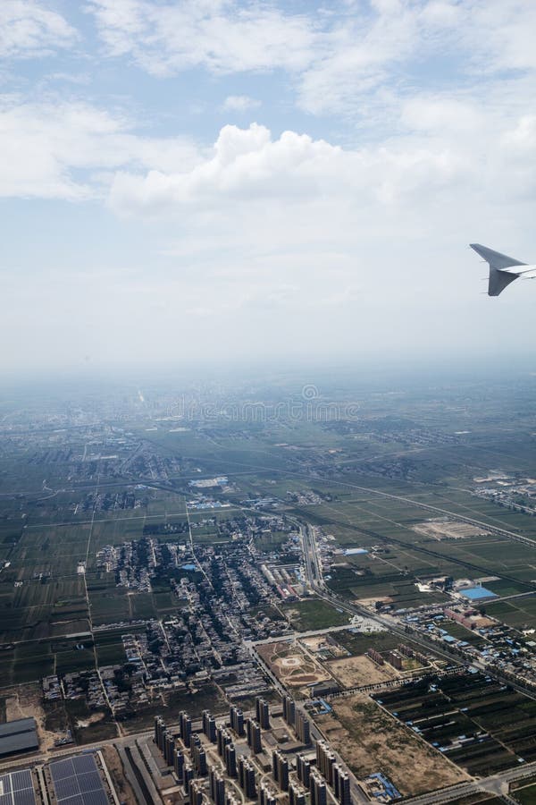 Have a Bird`s Eye View of the Earth on the Plane Stock Image - Image of ...