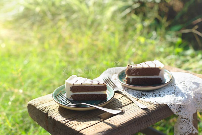 Have cake outdoor stock photo. Image of sweet, afternoon - 48648384