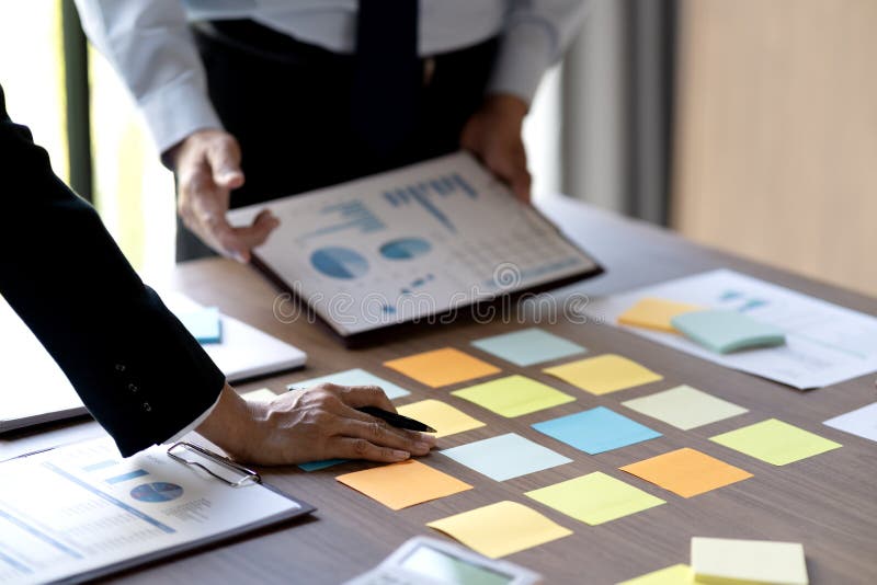 They Have Collected and Transcribing it Onto Sticky Color Notes Stock ...