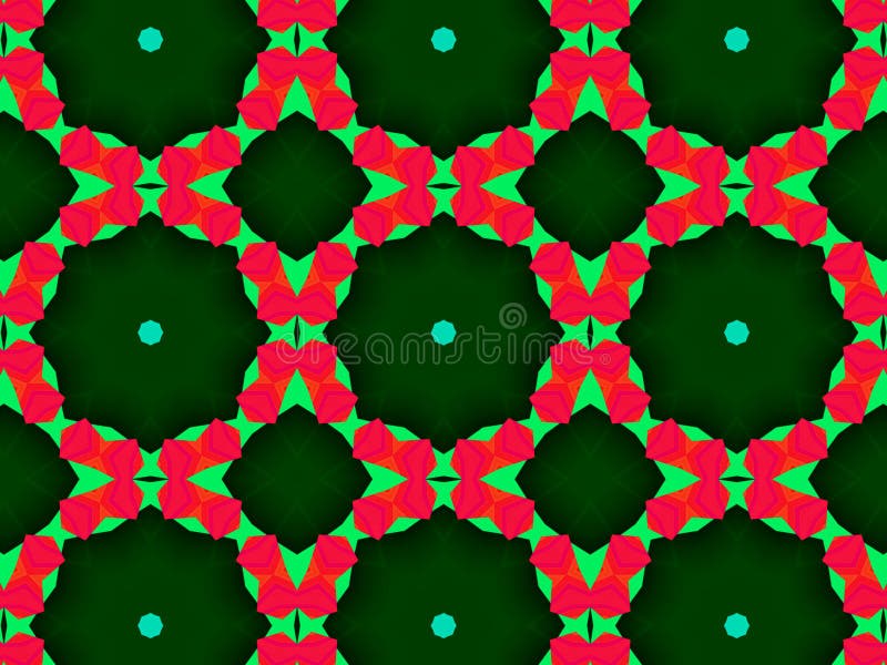 Geometric Background with Abstract Fractal Pattern Made of Colorful ...