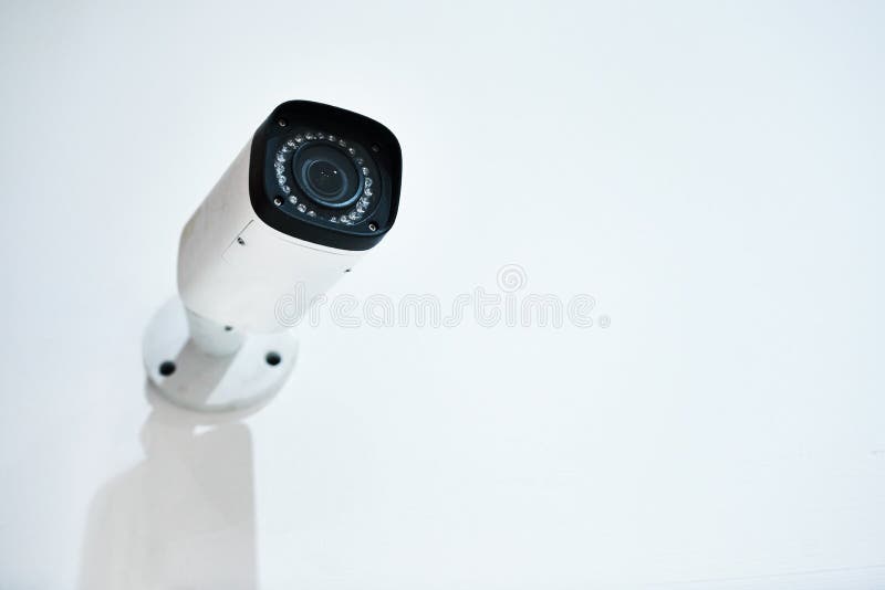 We Have an Eye for Trouble. Low Angle Shot of a Security Camera Mounted ...