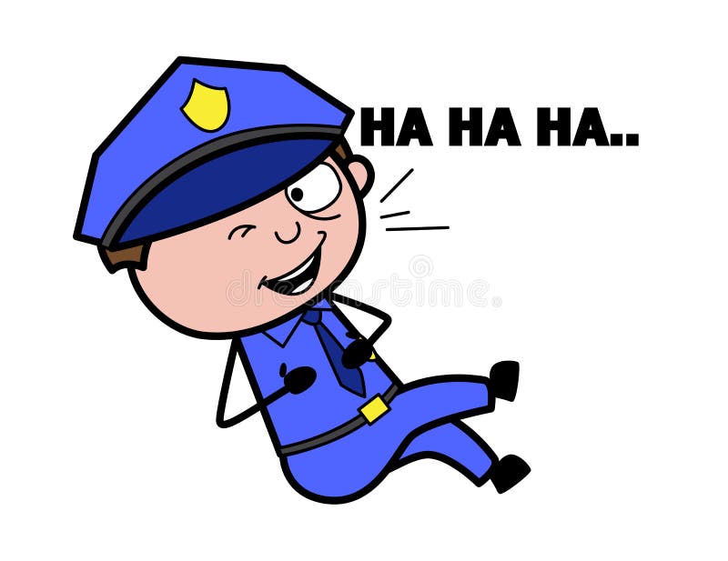 Have Fun - Retro Cop Policeman Vector Illustration Stock Illustration ...