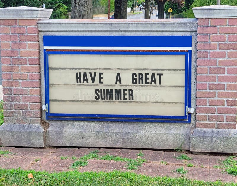 Have a Great Summer Greeting Sign Stock Image - Image of teachers ...