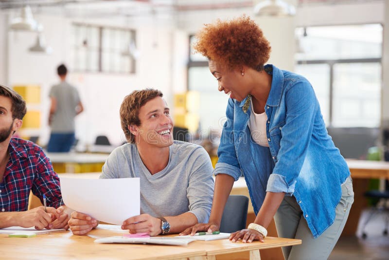 They Have a Great Working Relationship. Colleagues Collaborating with ...