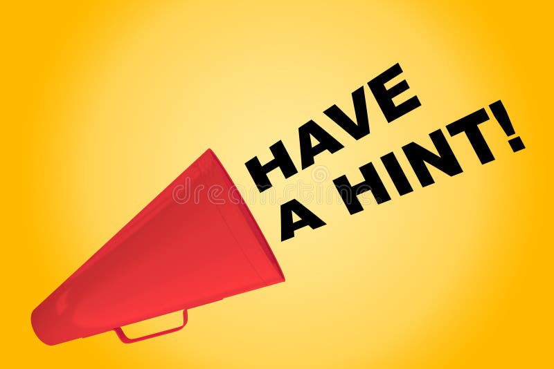 Have a Hint concept stock illustration. Illustration of inspiration ...