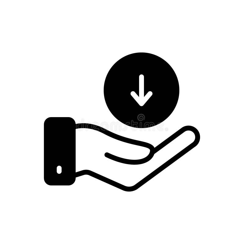 Black Solid Icon for Have, Keep and Get Stock Vector - Illustration of ...