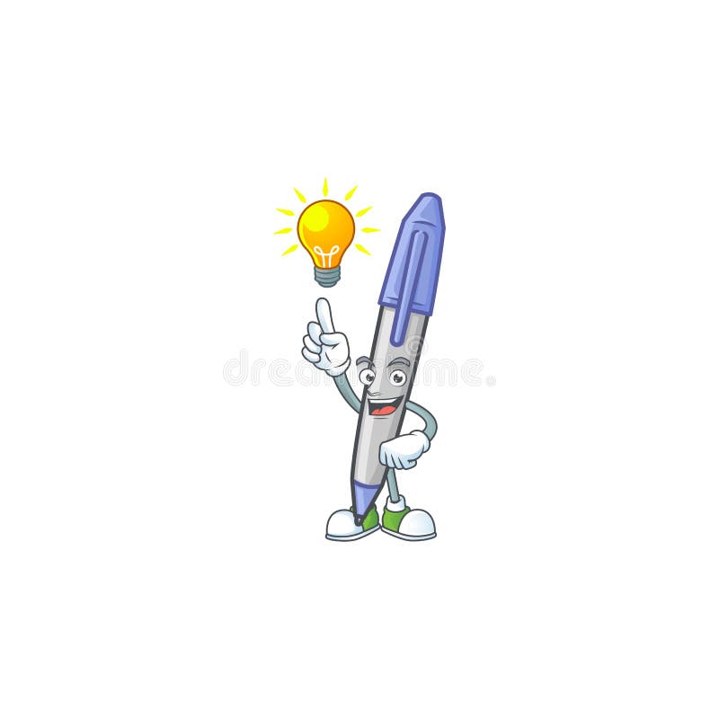 Have an Idea Blue Ballpoint for the Notes Writing Stock Vector ...