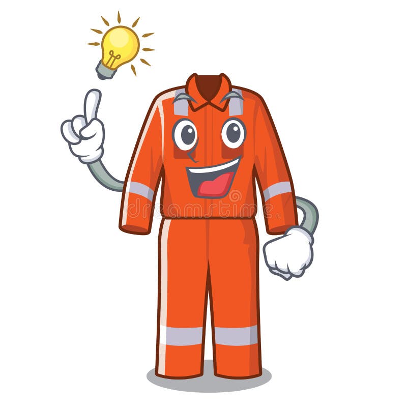 Thinking Work Suitcase Cartoon Character With Mascot Stock Vector