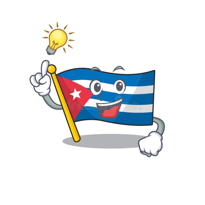 Have an Idea Flag Cuba Scroll Cartoon Character Design Stock Vector ...