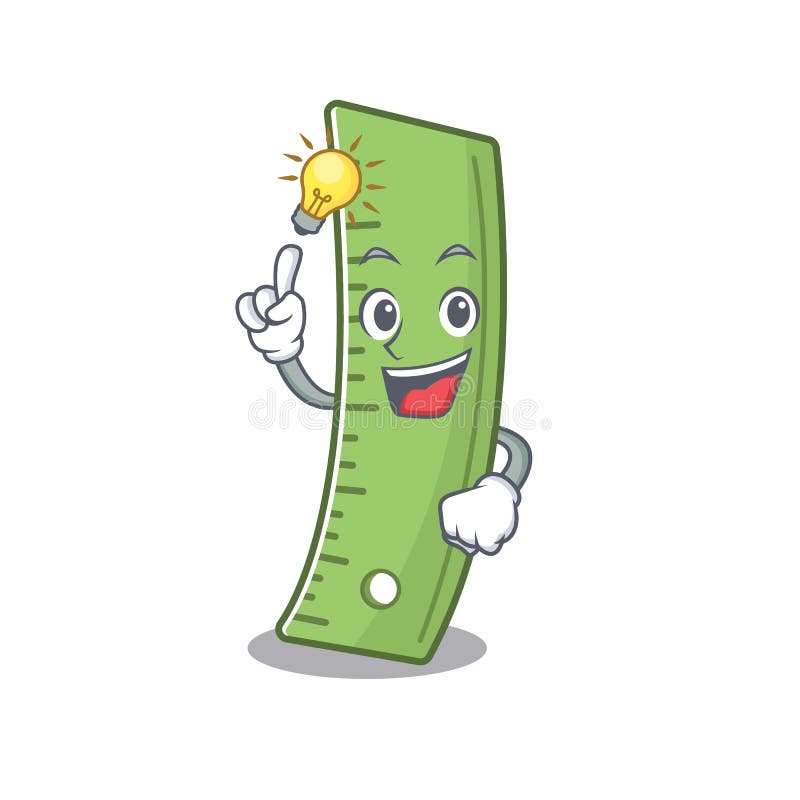 Have an Idea Gesture of Ruler Cartoon Character Design Stock Vector ...