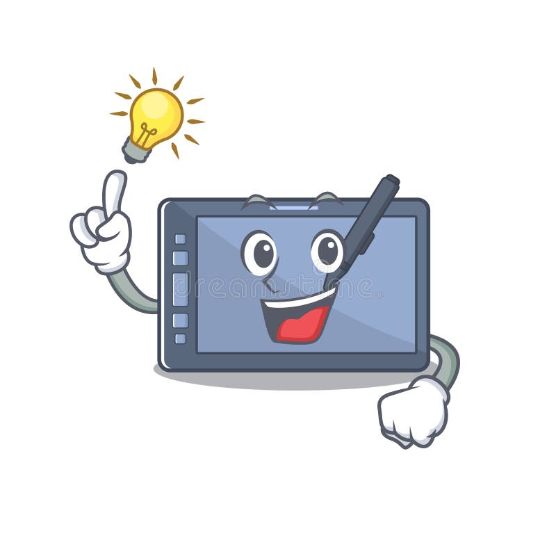 Have an Idea Graphic Tablet on the Mascot Table Stock Vector ...