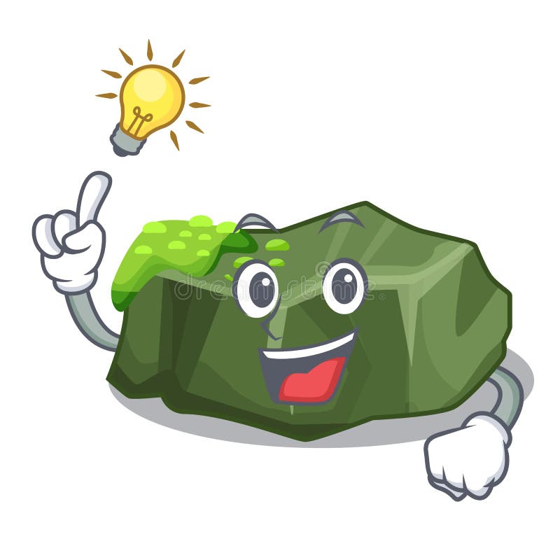 Have an Idea Green Rock Moss Isolated on Cartoon Stock Vector ...