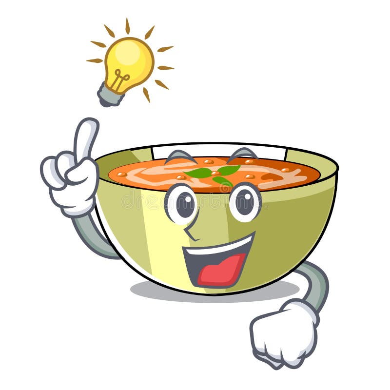 Have an Idea Lentil Soup on a Cartoon Plate Stock Vector - Illustration ...