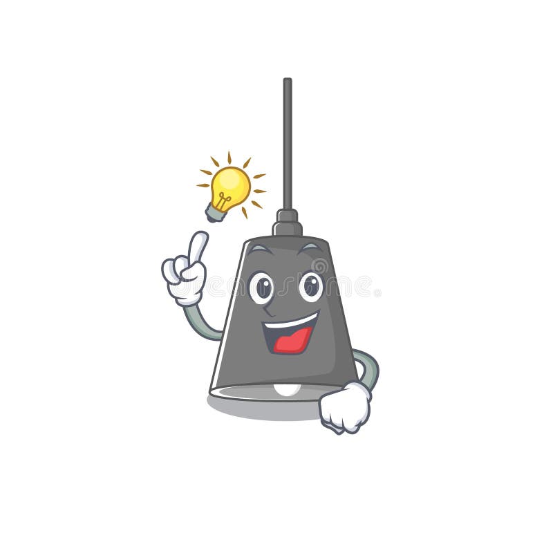 Thinking Lamp Yellow with Cartoon Character Shape Stock Vector ...
