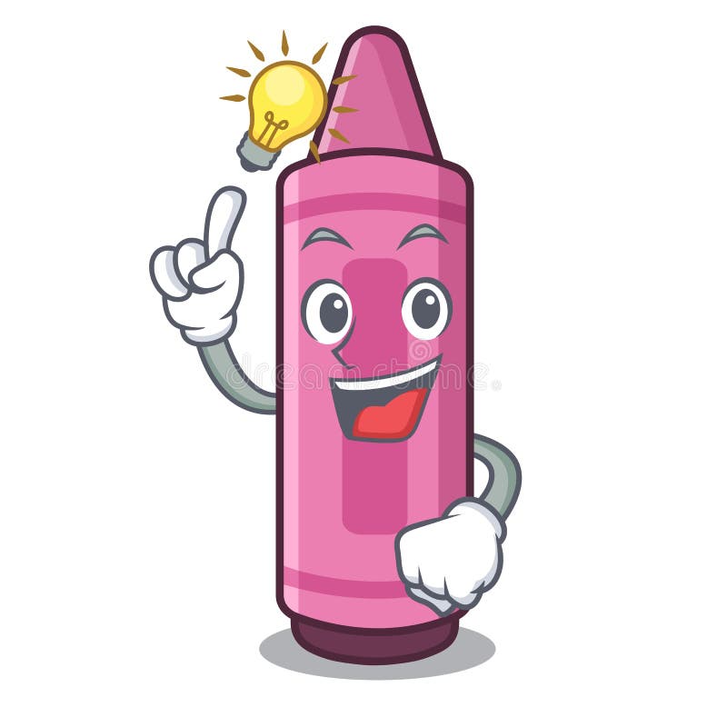 Have an Idea Pink Crayon Above Cartoon School Book Stock Vector ...