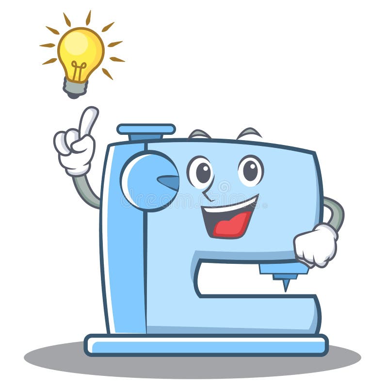 Have an Idea Sewing Machine Emoticon Character Stock Vector ...