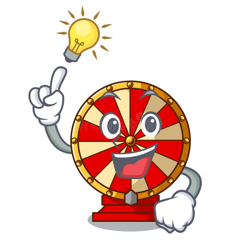 Have an Idea Spinning Wheel Attached the Cartoon Wall Stock Vector ...