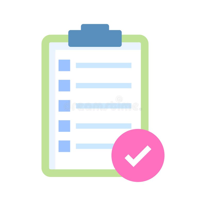 Have a Look at this Amazing Flat Style Icon of Checklist Approval Stock ...
