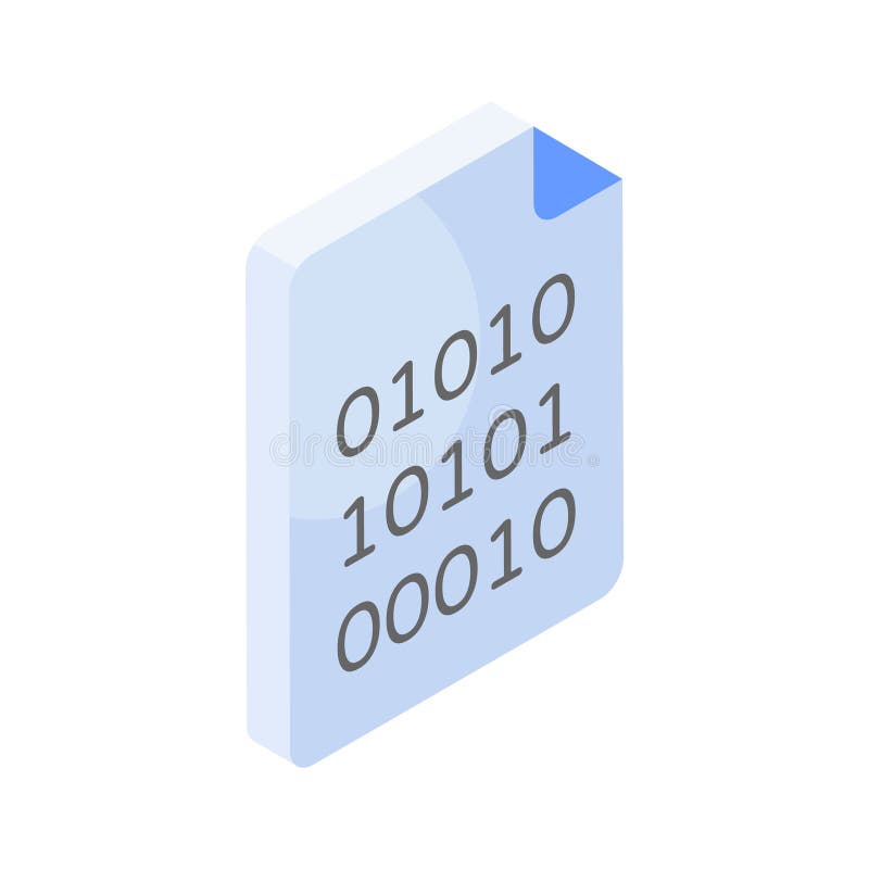 Have a Look at this Amazing Icon of Binary Coding File Stock Vector ...
