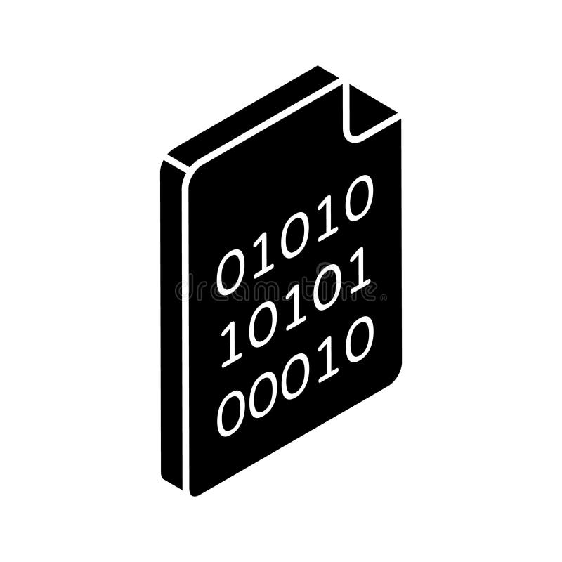 Have A Look At This Amazing Icon Of Binary Coding File Stock Vector