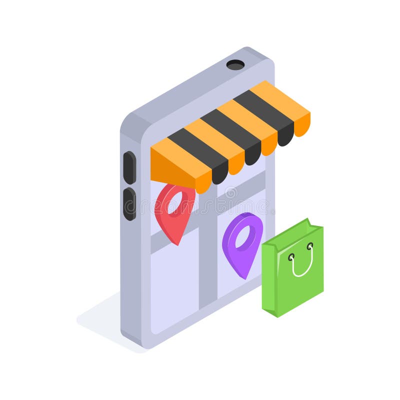 Have a Look at this Amazing Icon of Shopping Location in Modern Style ...