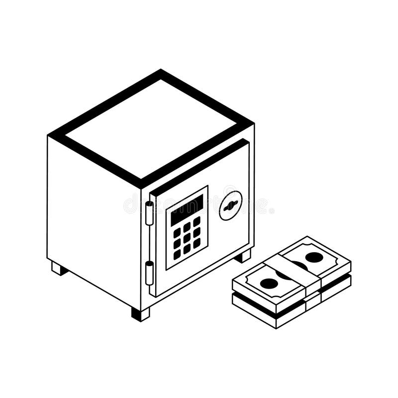 Have a Look at this Amazing Isometric Icon of Money Locker Stock Vector ...