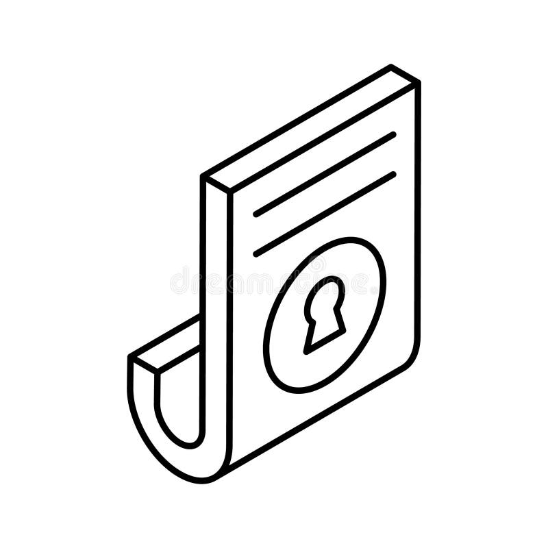 Have a Look at this Amazing Isometric Icon of Secure Document, Ready To ...