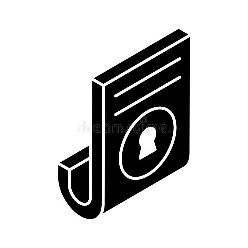 Have a Look at this Amazing Isometric Icon of Secure Document, Ready To ...