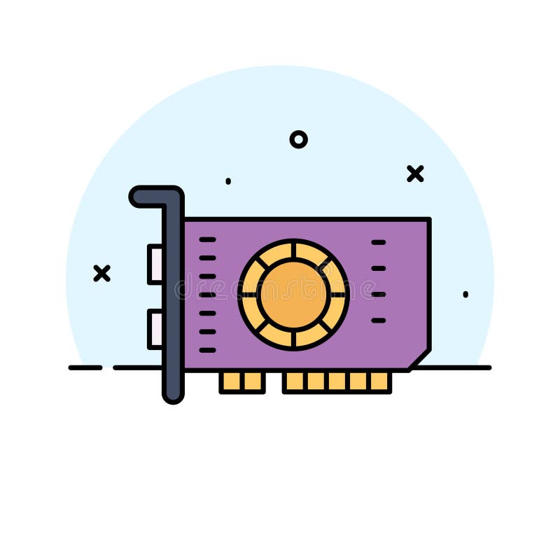 Have A Look At This Beautiful Icon Of Gpu Mining Customizable Vector