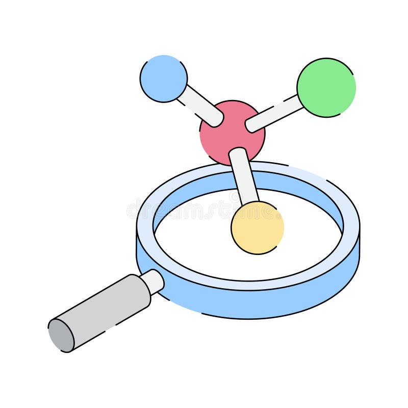 Have a Look at this Handy Isometric Icon Showing Molecular Study Stock ...