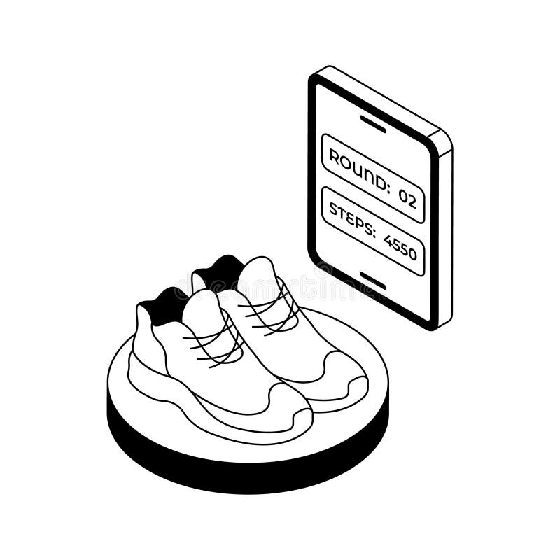 Have a Look at this Isometric Icon Denoting Step Counter Stock ...