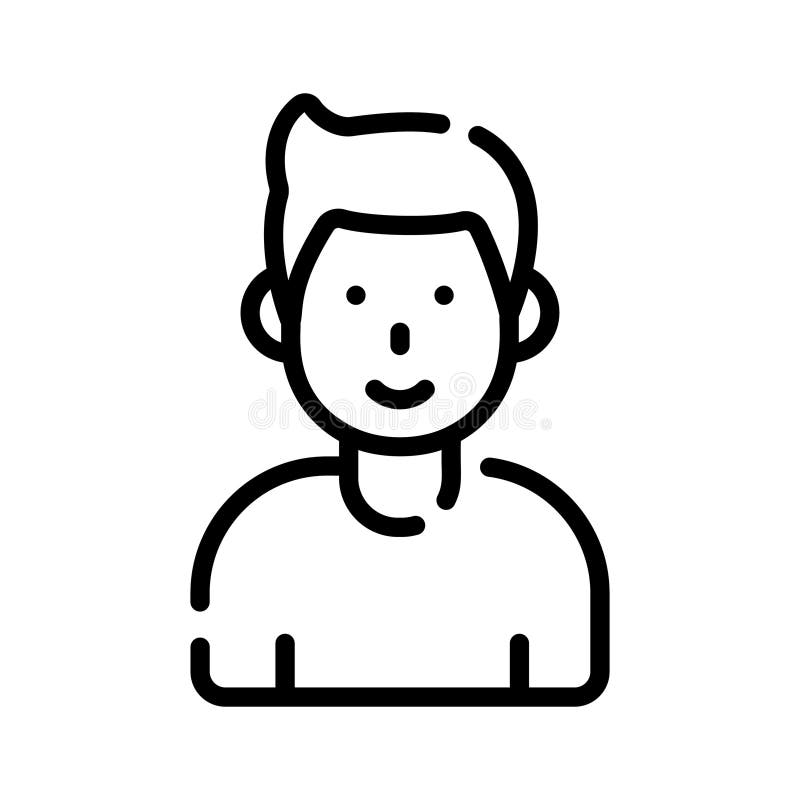 Have a Look at this Linear Icon Showing Boy Avatar Stock Vector ...
