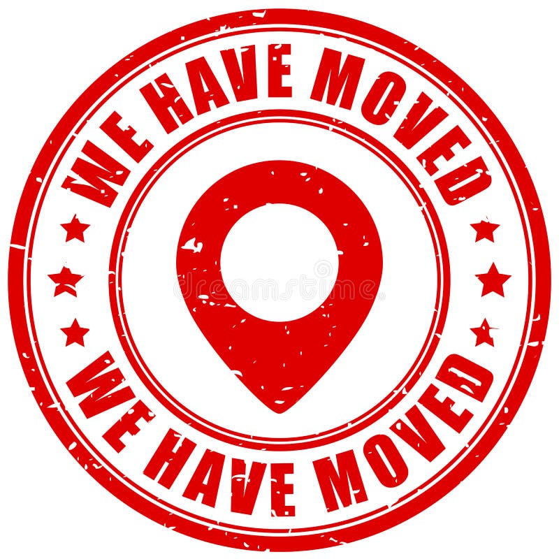 We have moved stock illustration. Illustration of notice - 20487830