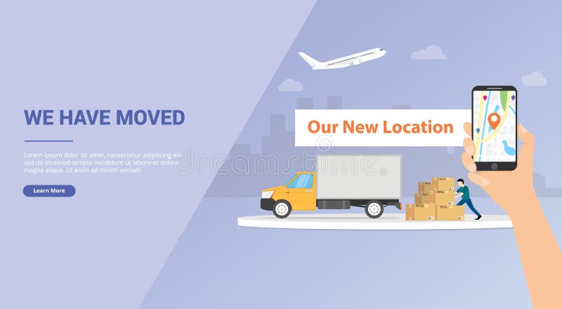 We Have Moved or Moving Business Company for Website Template or Banner ... We Have Moved or Moving Business Company for Website Template or Banner ...