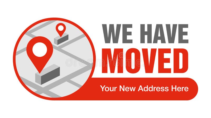 We Have Moved - Sticker for Relocated Address Stock Vector ...
