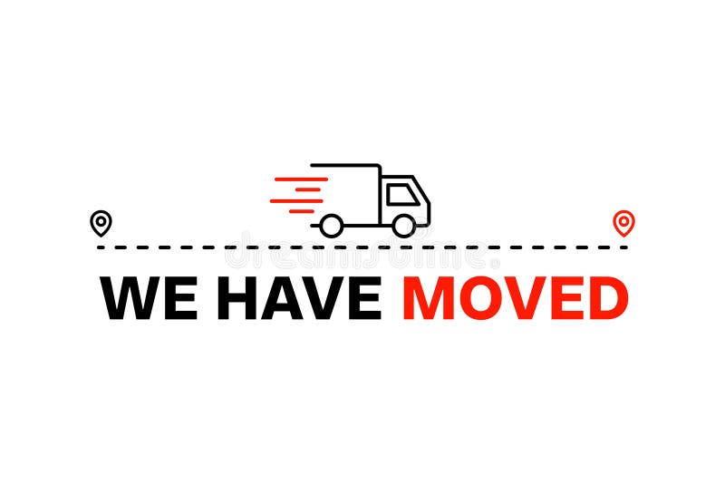 We have moved vector icon stock illustration. Illustration of delivery ...
