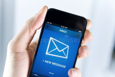 Have a New Message on Mobile Phone Stock Image - Image of connection ...