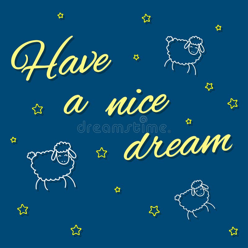 Have a nice dream card stock vector. Illustration of vector - 77921588
