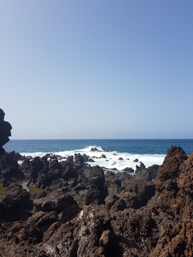 Ocean Canary Islands stock image. Image of vacation - 216155591