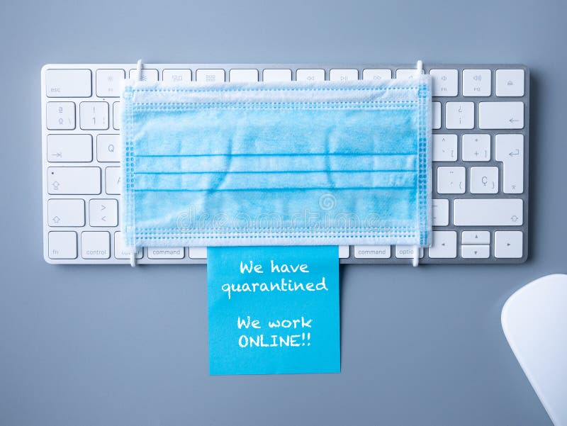 We Have Quarantined Warning on Desk with Keypad, Isolation Concept ...