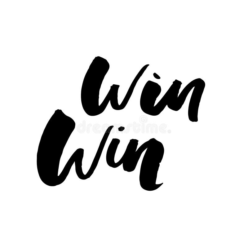 We Have a Winner Vector Banner Lettering Calligraphy Slogan Stock ...