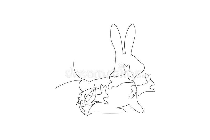 Have Yourself a Very Happy Easter. Easter Bunny Illustration Continuous ...