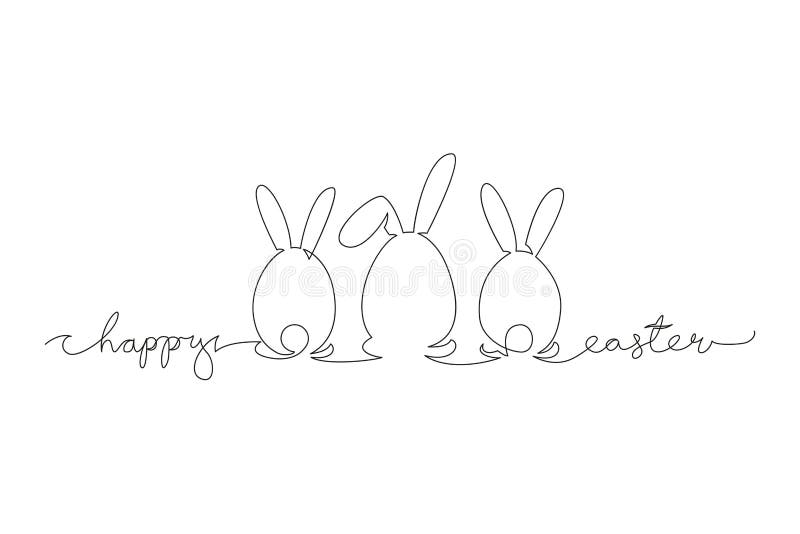 Have Yourself a Very Happy Easter. Easter Bunny Illustration Continuous ...