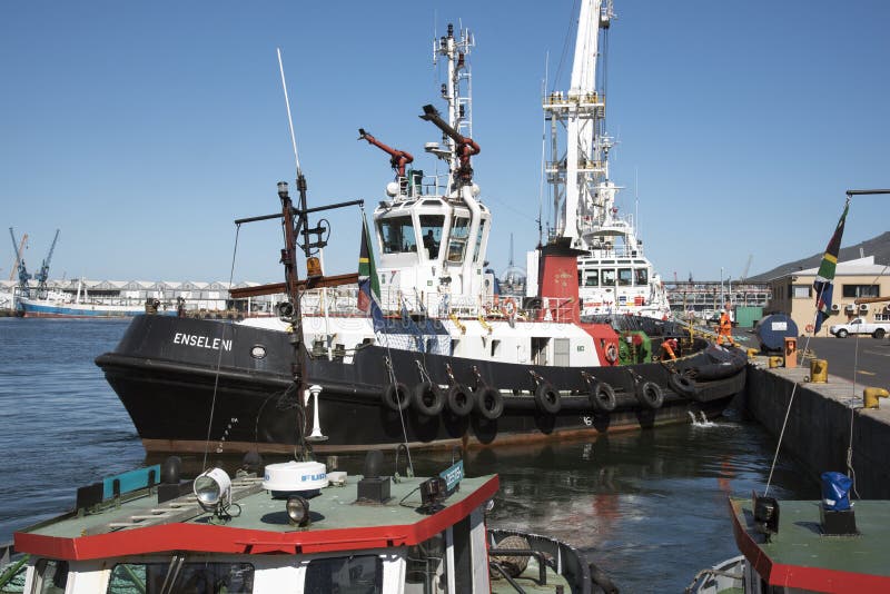 Haven Van Sleepboot De Aan De Gang Cape Town Redactionele Stock Foto ...