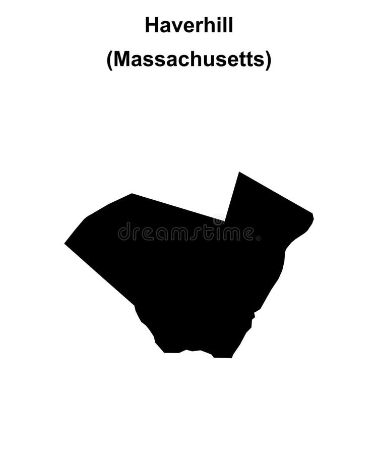 Haverhill outline map stock illustration. Illustration of contour ...