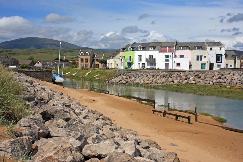 Haverigg, Cumbria stock photo. Image of yacht, houses - 23921656