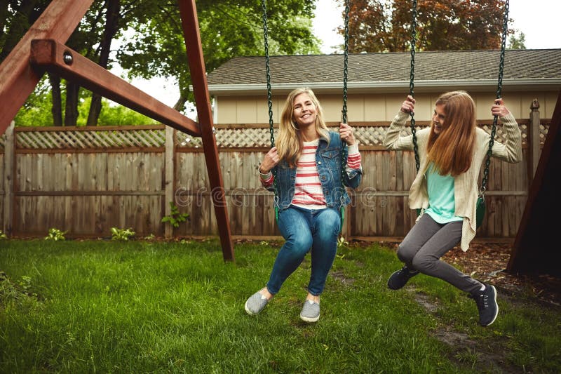 Having The Best Time In Our Own Backyard A Mother And Her Daughter
