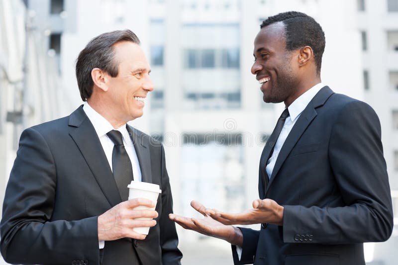 African American Businessmen Conversation Stock Photo - Image of ...